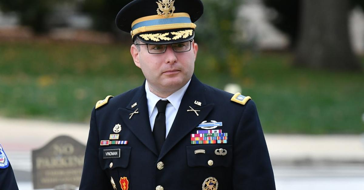 Army Lt. Col. Vindman, key figure in Congress' Trump impeachment trial ...