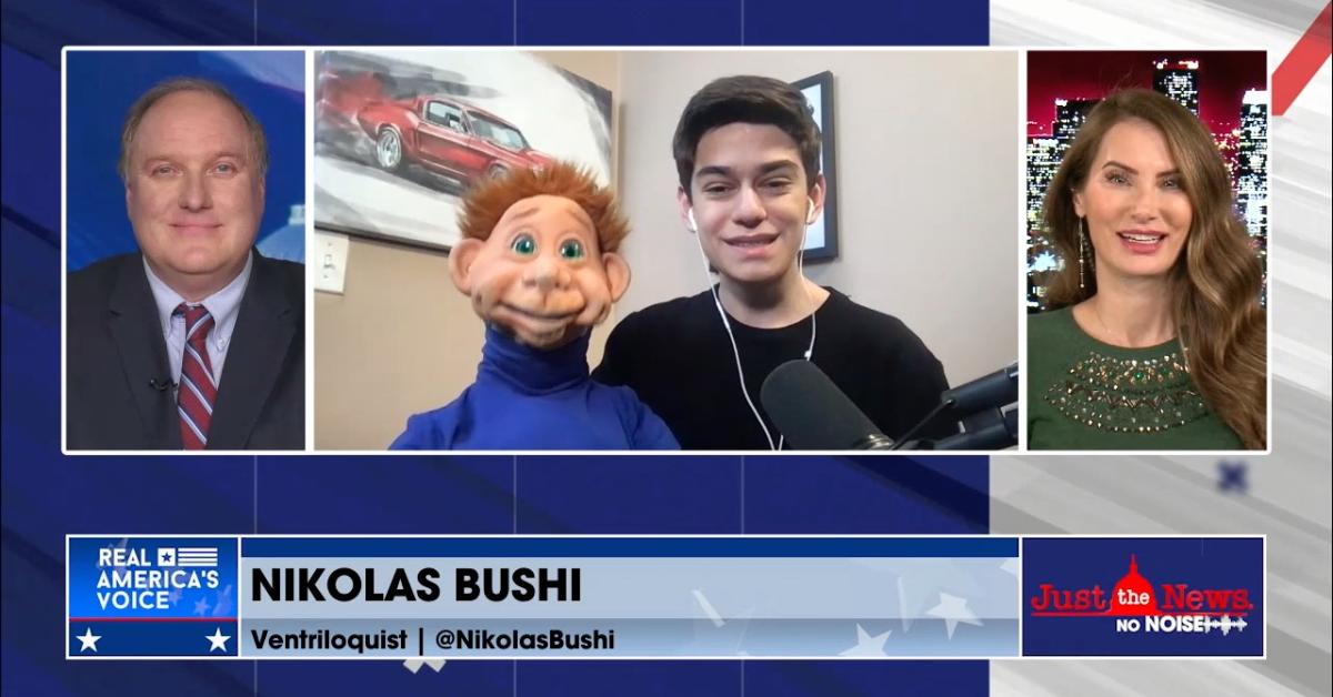 Ventriloquist Nikolas Bushi performs live on Just the News, No Noise ...