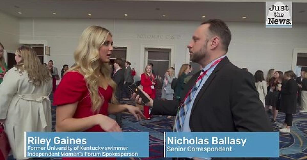 Swimmer Riley Gaines highlights the danger of allowing biological men ...