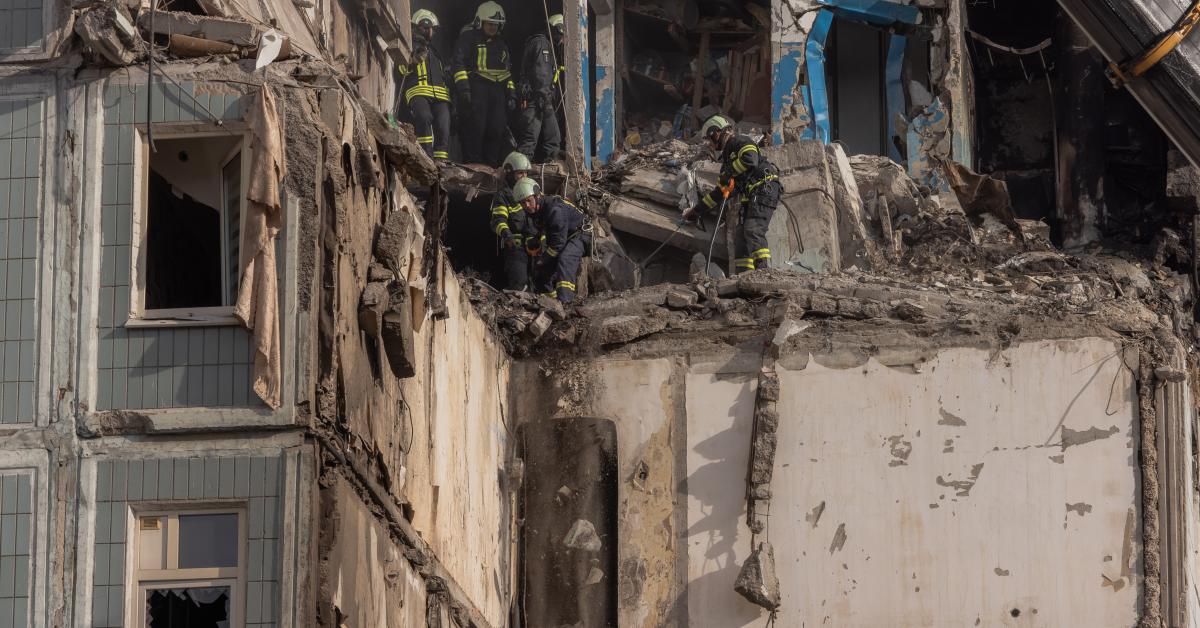 Rescue workers search for survivors after Ukraine apartment tower ...