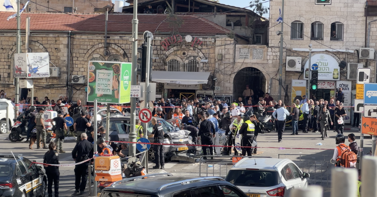 Several injured in Jerusalem when car slams into crowd on busy street ...