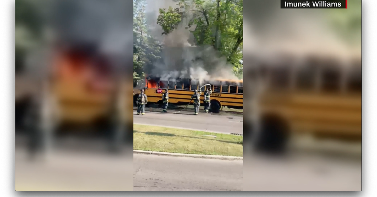 Milwaukee school bus goes up in flames | Just The News