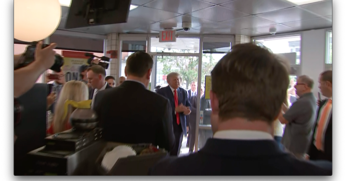 Donald Trump met supporters at a Georgia Waffle House | Just The News