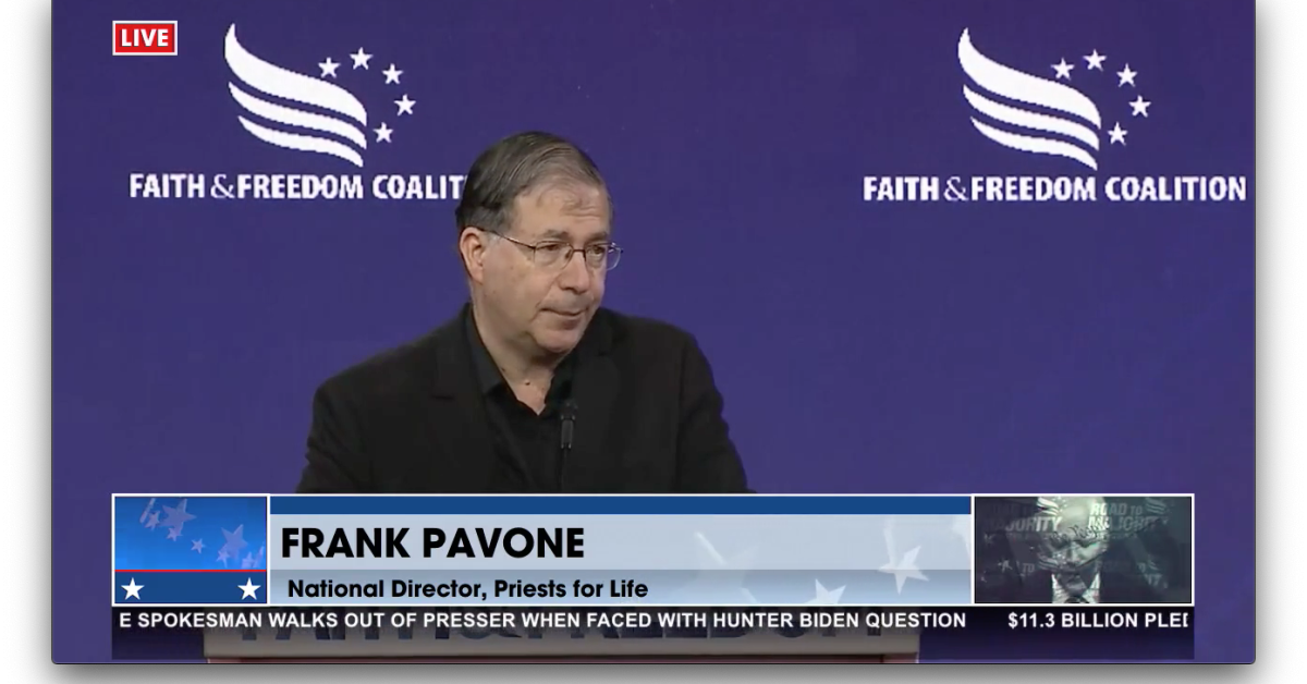 Frank Pavone connects abortion to transgenderism | Just The News