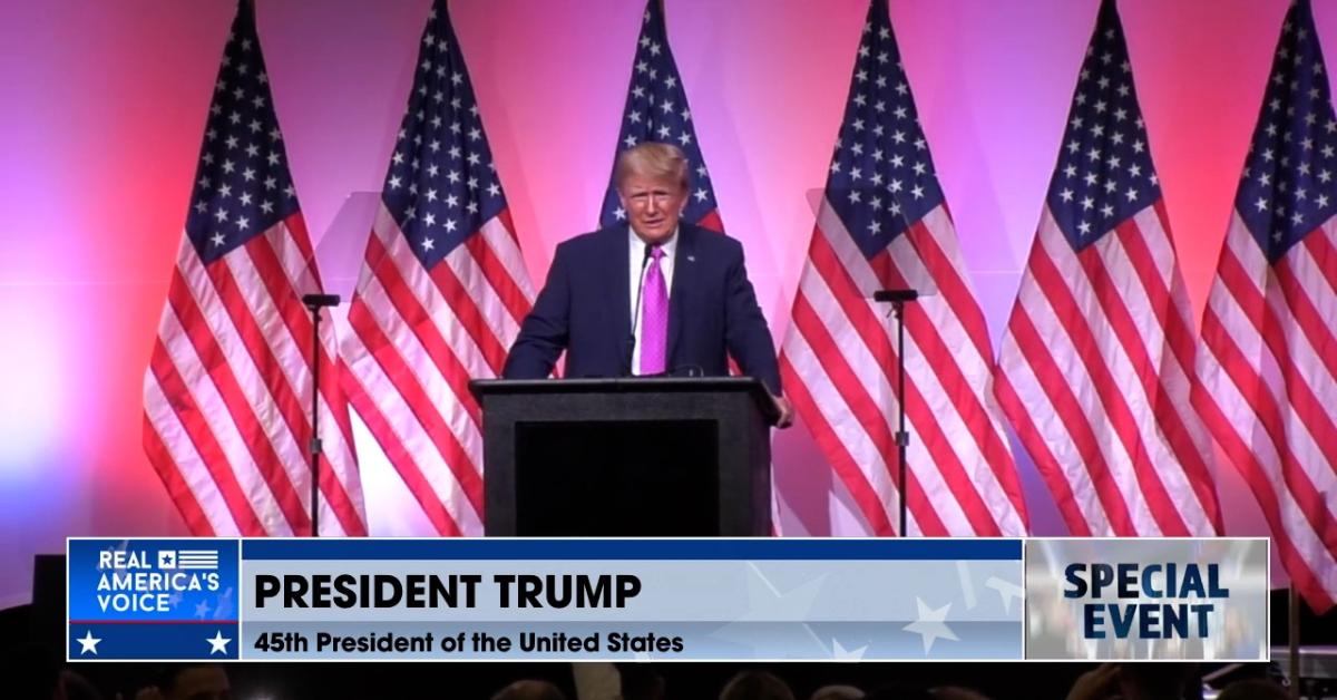 ‘We’re going to finish what we started’: Trump delivers speech at ...