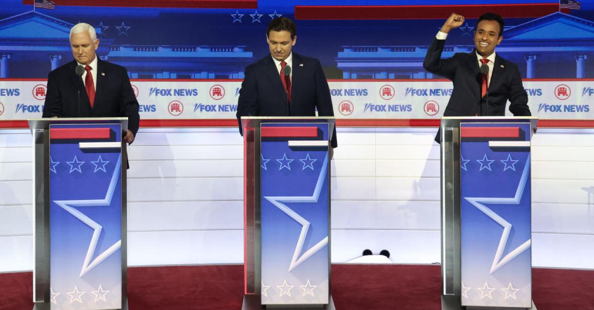Knives out for Ramaswamy in first GOP debate as candidates spar on ...