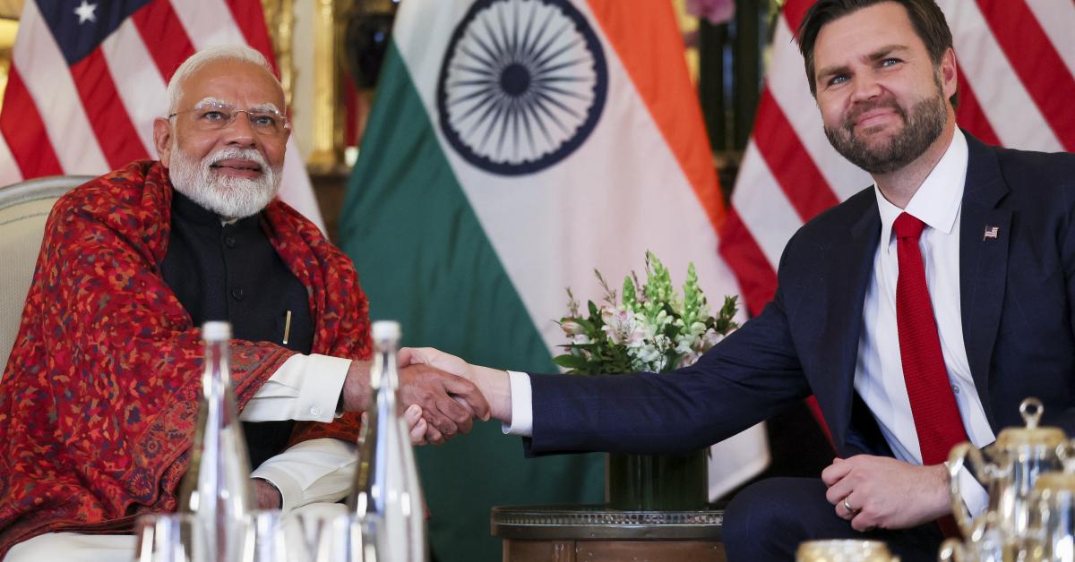 Vice President Vance meets with India's Prime Minister Narendra Modi in ...