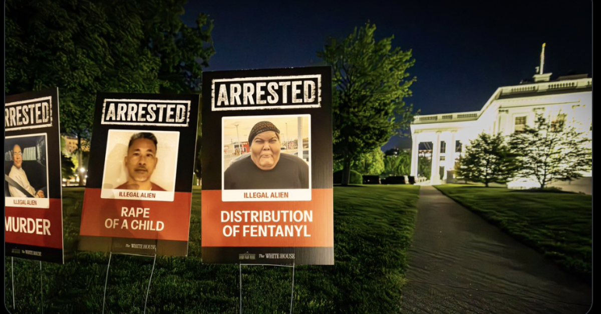 Trump officials place mug shot posters of arrested illegal immigrants ...