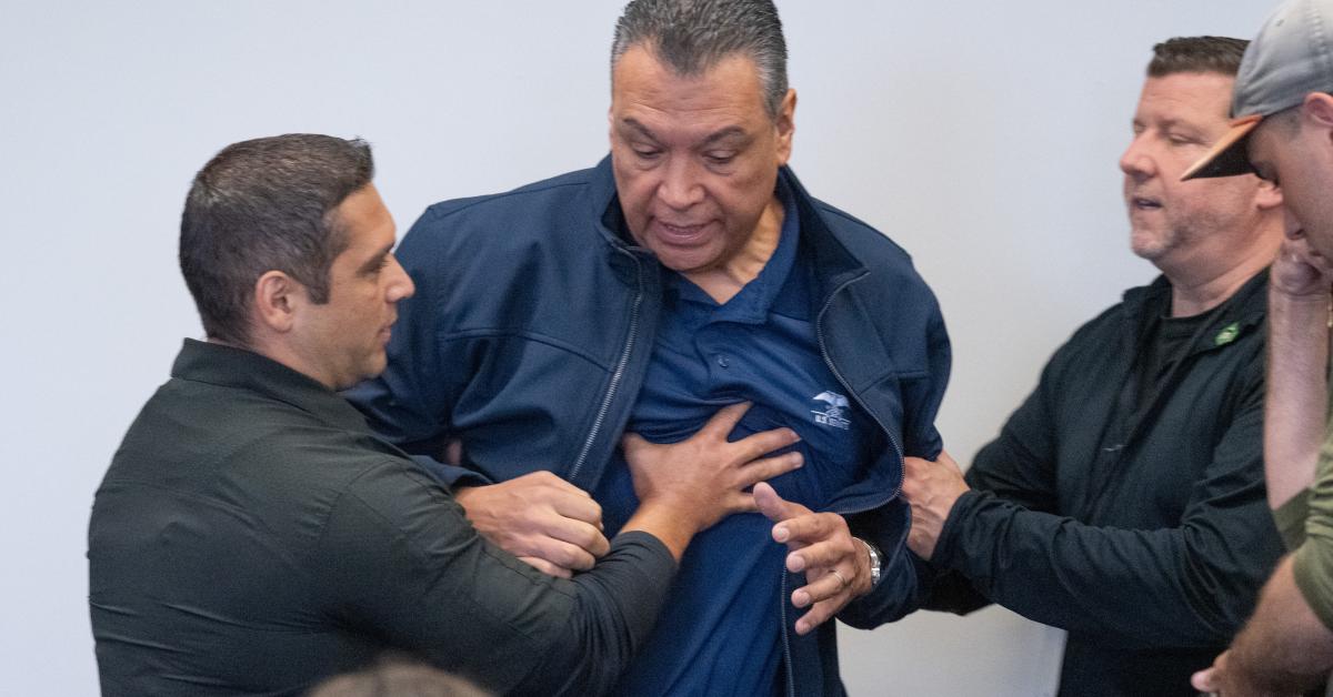 Footage shows Padilla pushing law enforcement officers as he's removed ...