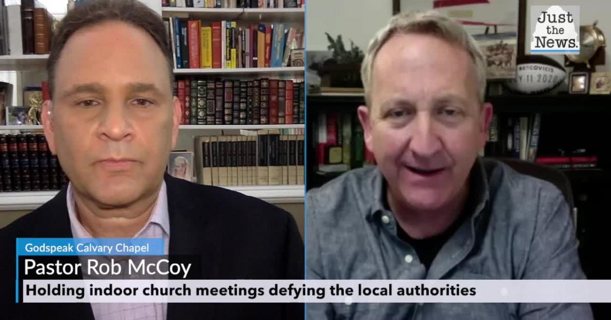 Pastor Rob McCoy continues to hold church services indoors despite the ...