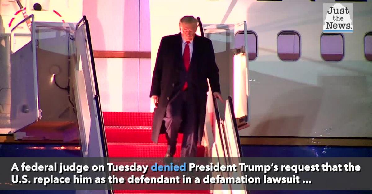 Federal judge says U.S. cannot replace Trump in columnist’s slander ...