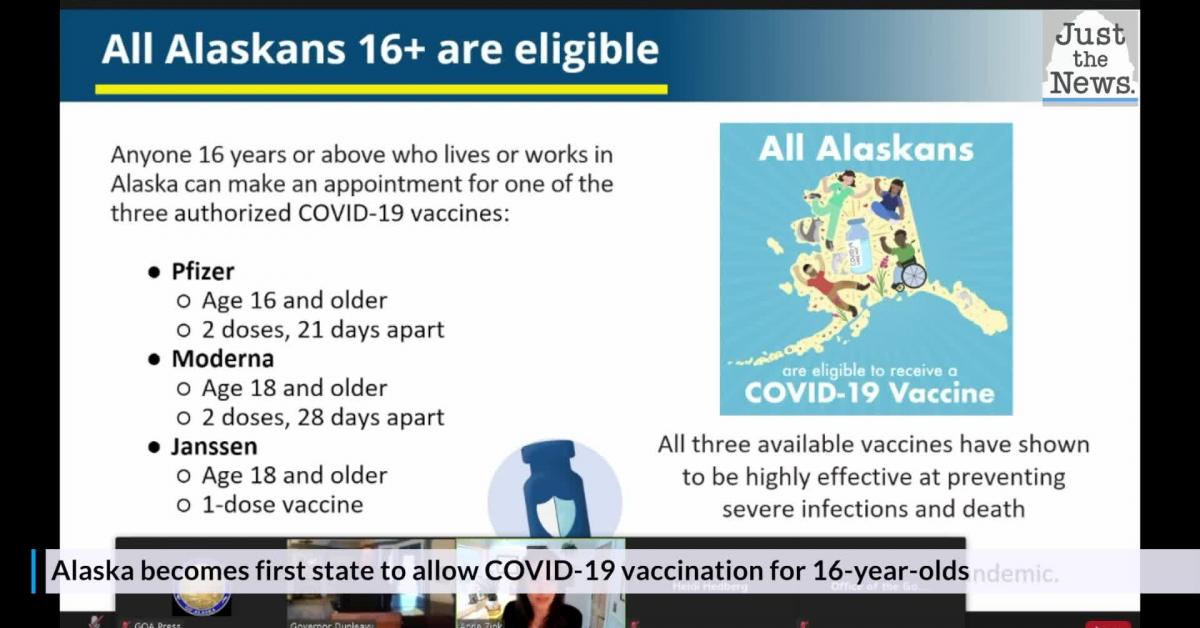 Alaska becomes first state to allow COVID-19 vaccination for 16-year ...