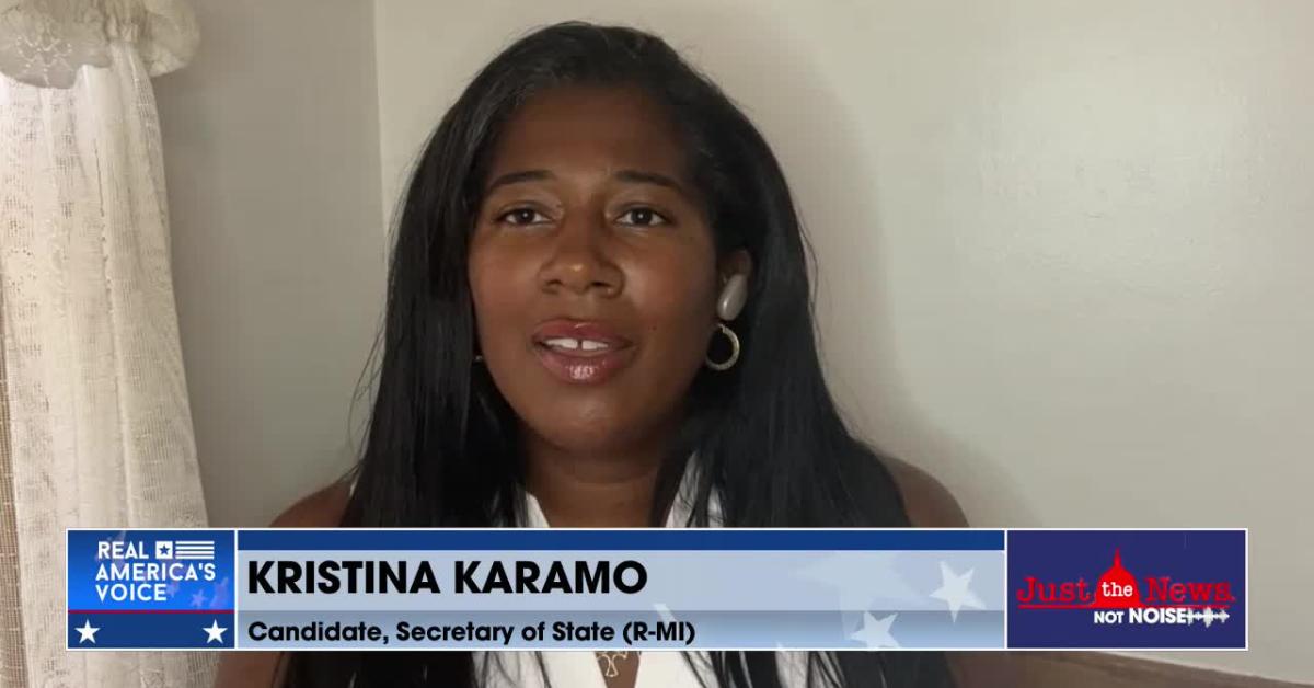 GOP Nominee for Michigan Secretary of State Kristina Karamo discusses ...