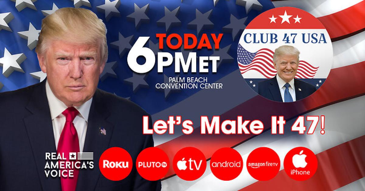LIVE COVERAGE OF TRUMP AT CLUB 47 USA MEETING | Just The News