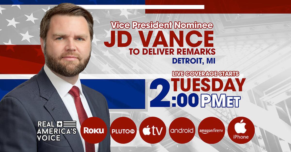 JD VANCE DELIVERS REMARKS IN DETROIT MI | Just The News